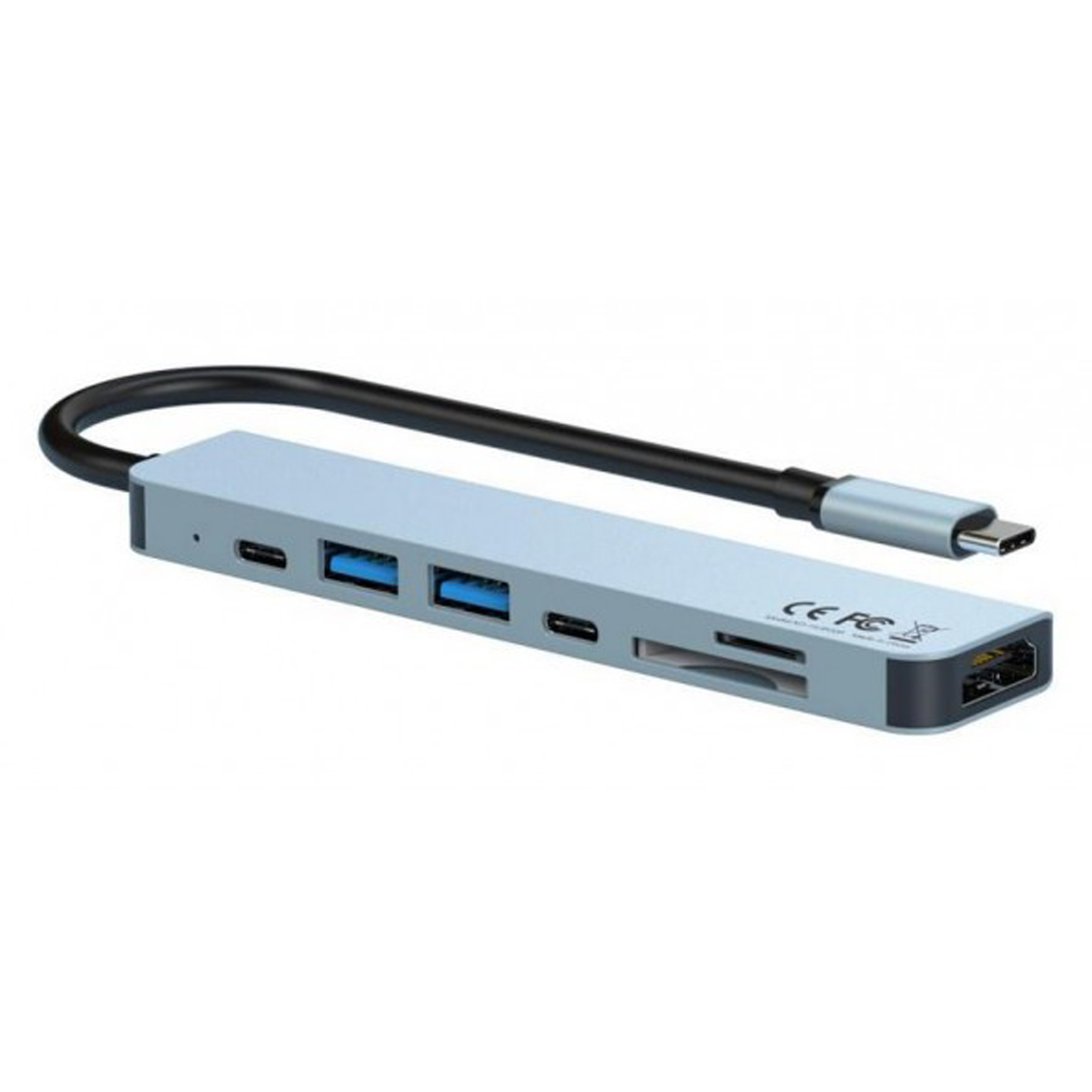 USB HUB XO HUB008 USB Type-C Multi-HUB 7in - BNC.ba